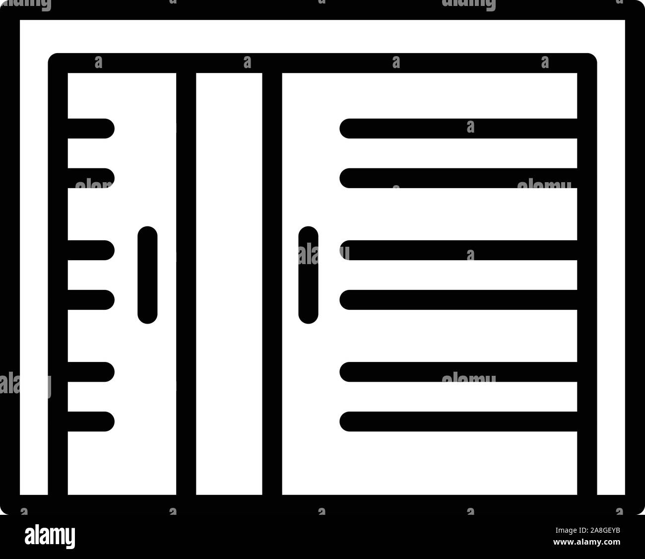 Huge door icon, outline style Stock Vector Image & Art - Alamy