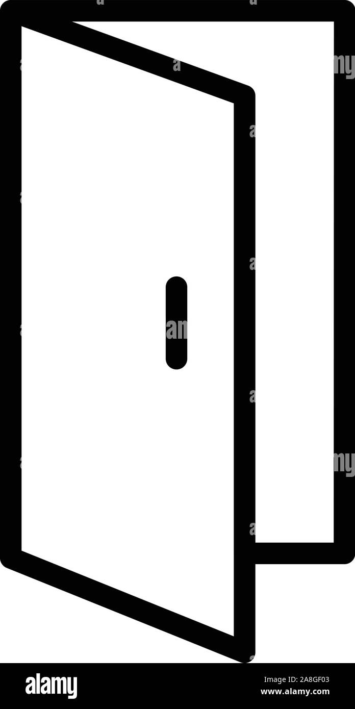 Ajar door icon, outline style Stock Vector Image & Art - Alamy