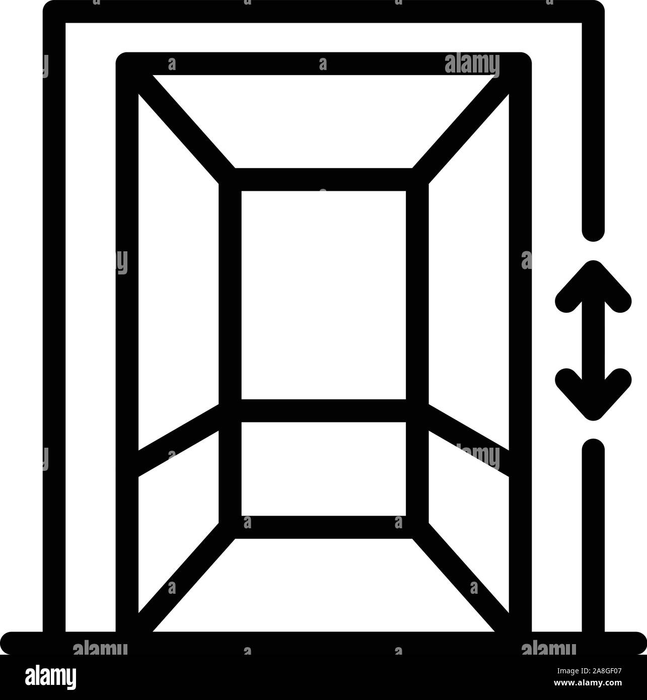 Small elevator with arrows icon, outline style Stock Vector Image & Art ...