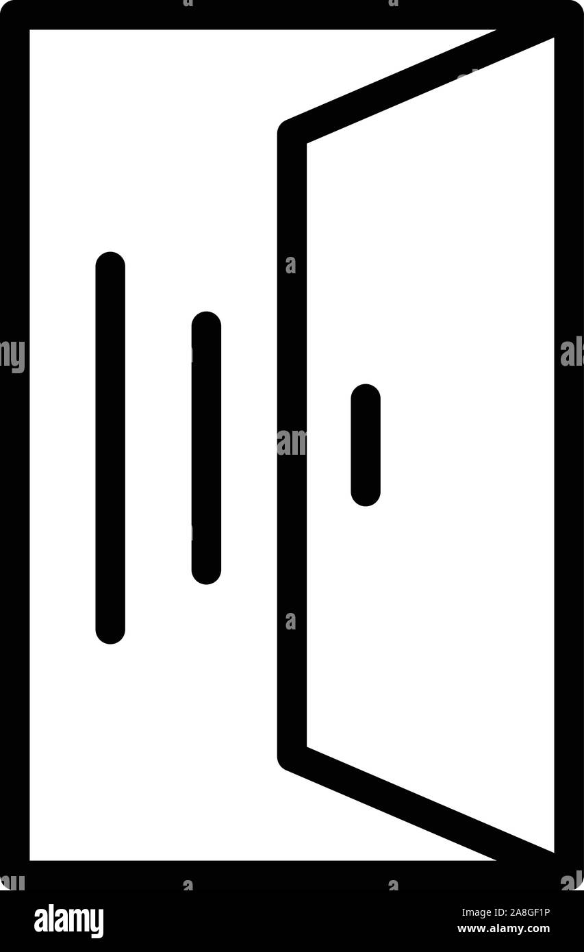 Opened door icon, outline style Stock Vector Image & Art - Alamy