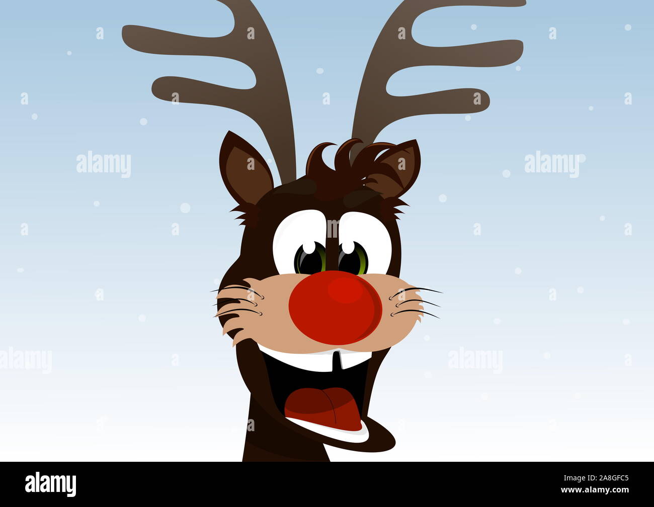 Red nose Reindeer Stock Photo - Alamy