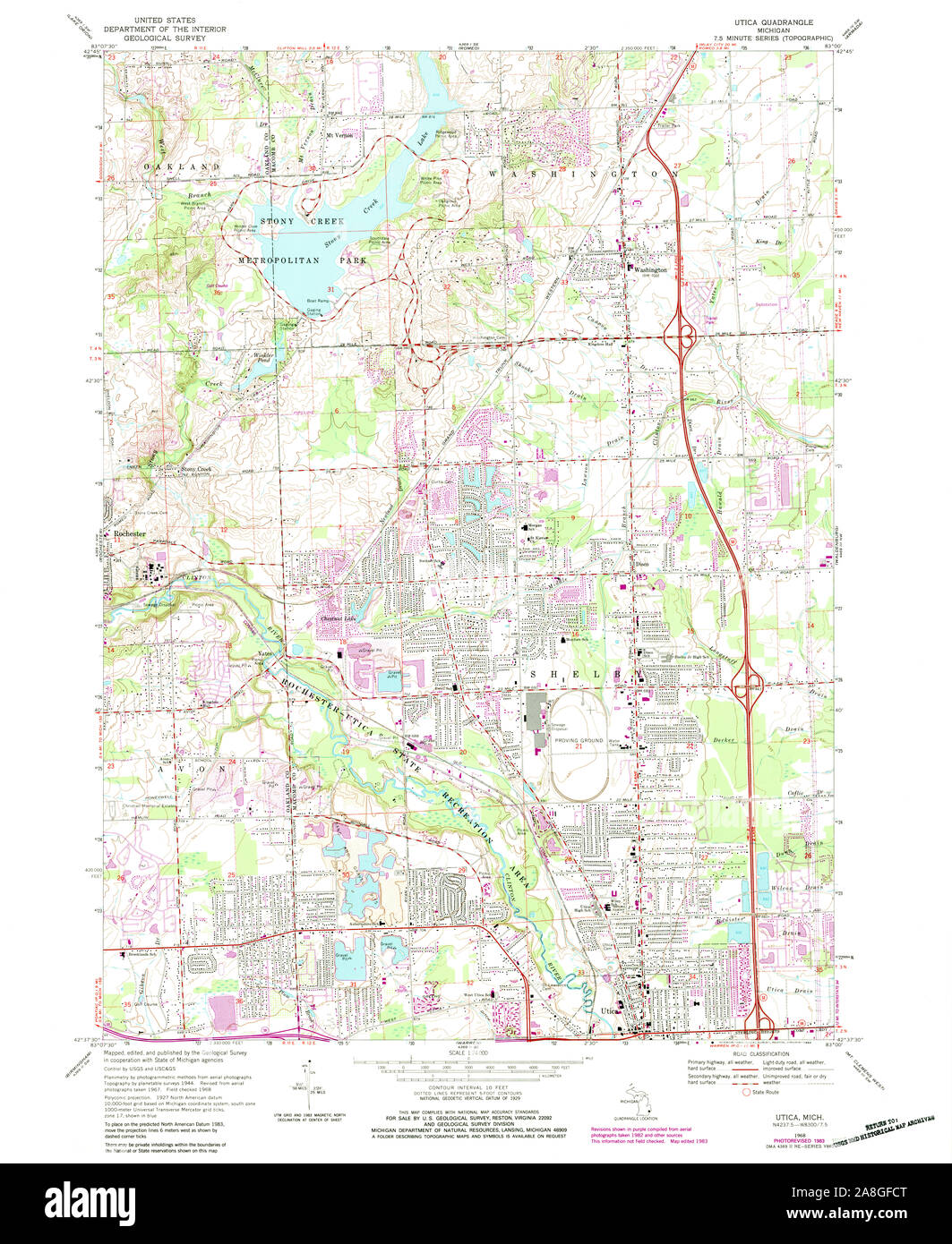 Map of utica Cut Out Stock Images & Pictures - Alamy