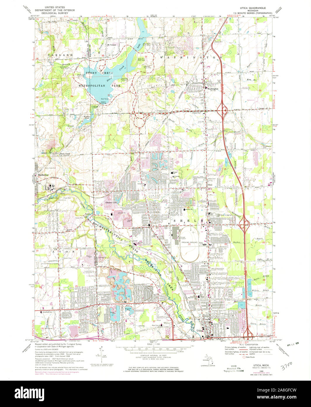 Map of utica Cut Out Stock Images & Pictures - Alamy