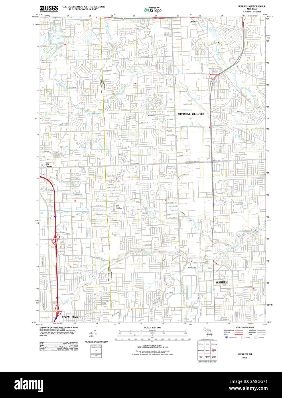 Warren michigan map Cut Out Stock Images & Pictures - Alamy