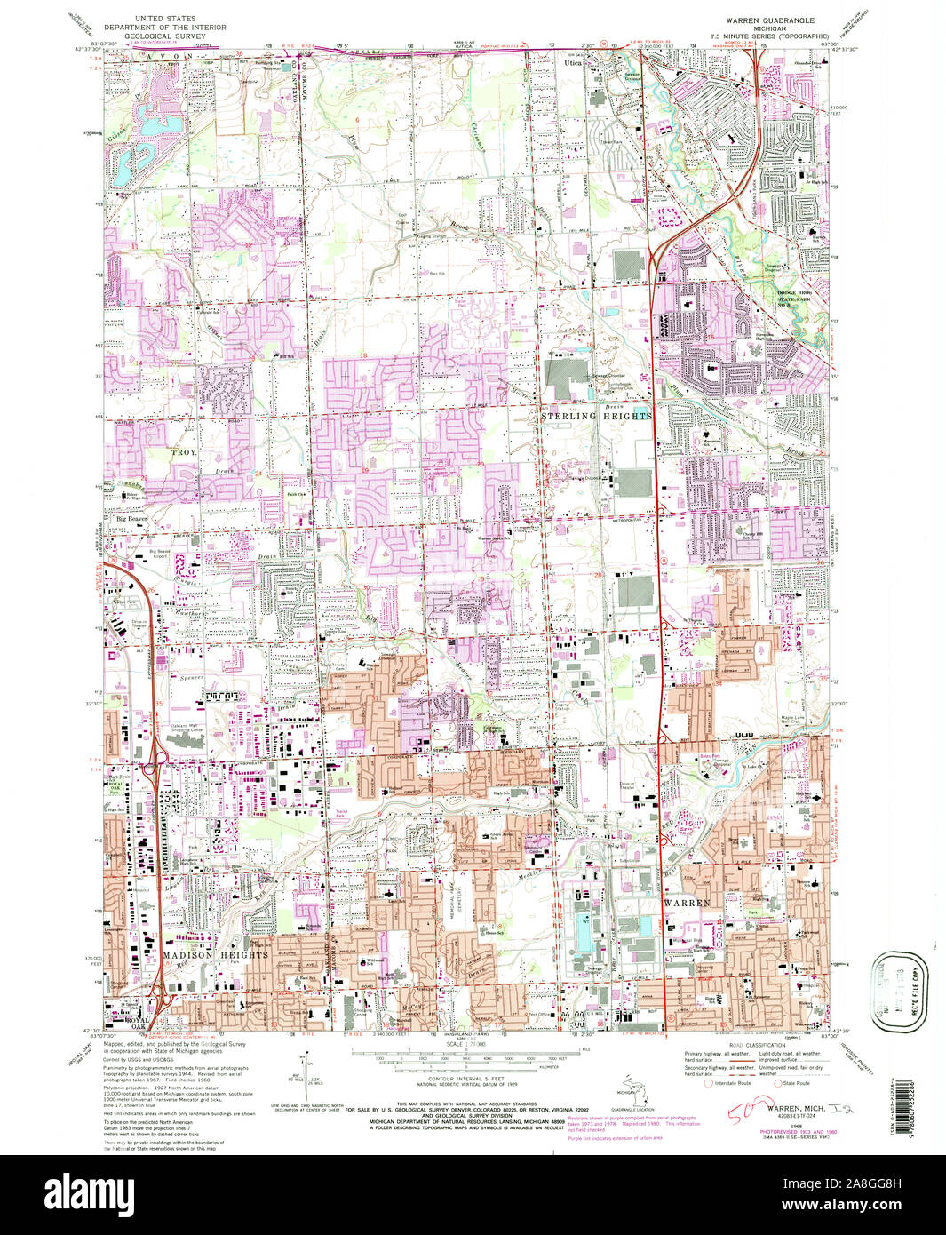 City Of Warren Michigan Map