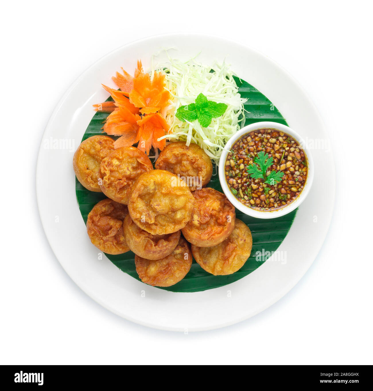 Fried Taro Cake Vegetarian (Zhu Jiao Quan) Served with sweet chili ...