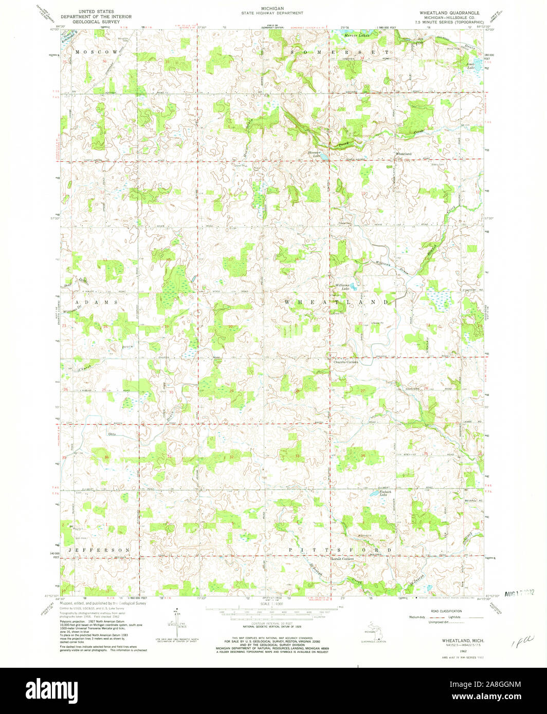 Map of wheatland Cut Out Stock Images & Pictures - Alamy