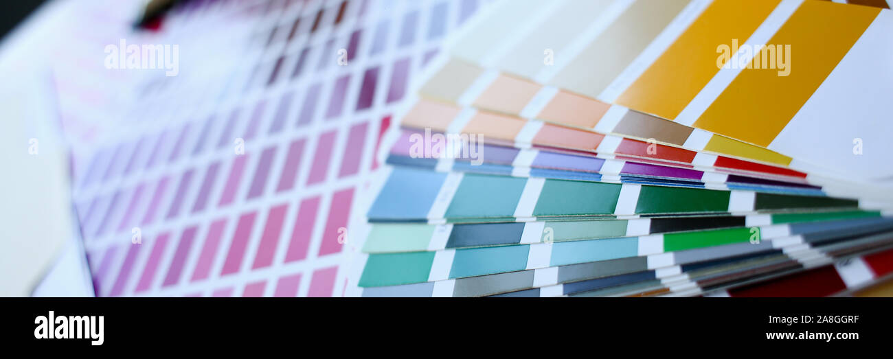 Color print of pantone statistics offset Stock Photo - Alamy