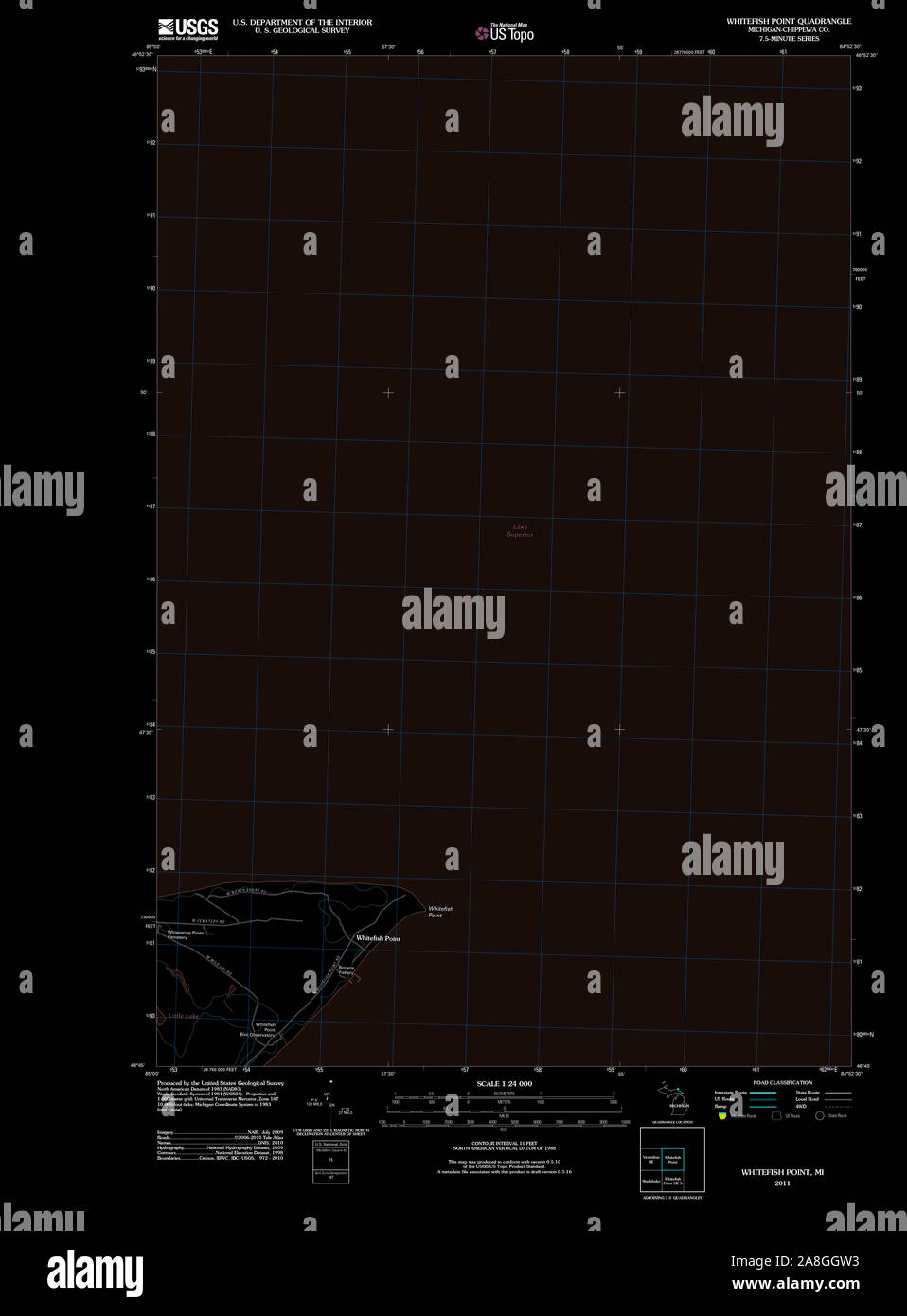 Map of whitefish point hi-res stock photography and images - Alamy