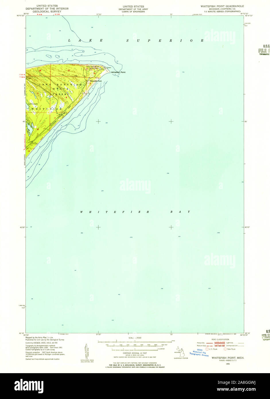 Map of whitefish point hi-res stock photography and images - Alamy