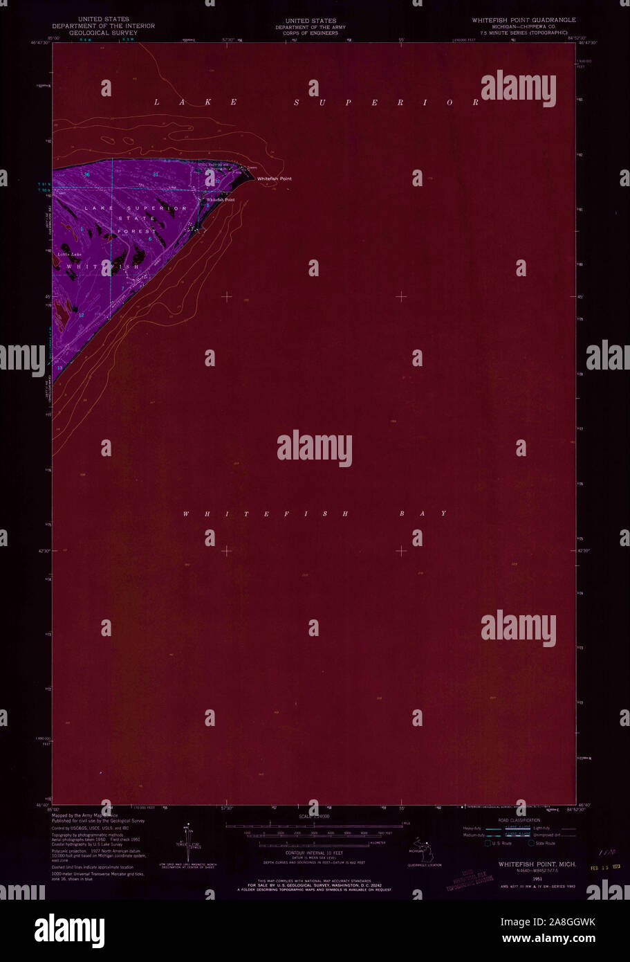 Map of whitefish point hi-res stock photography and images - Alamy