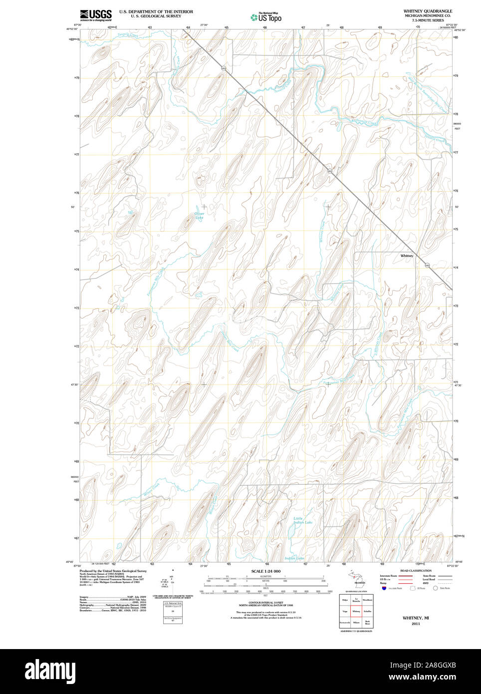 Map of whitney hi-res stock photography and images - Alamy