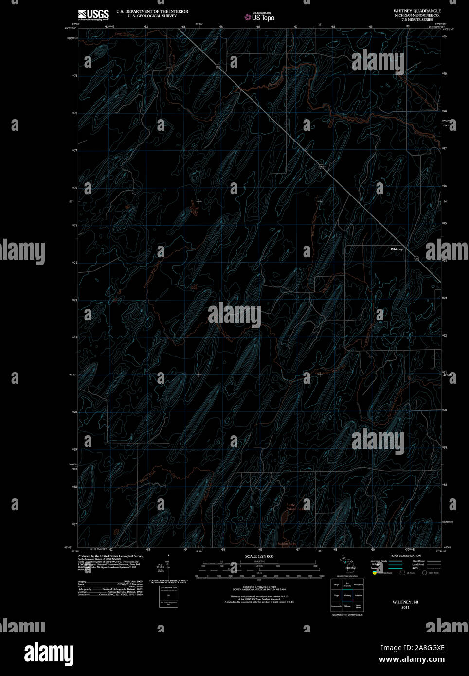 Whitney map hi-res stock photography and images - Alamy