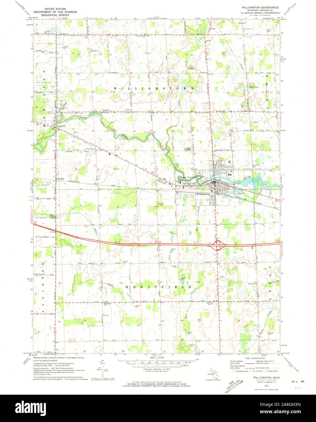 Map of williamston hi-res stock photography and images - Alamy