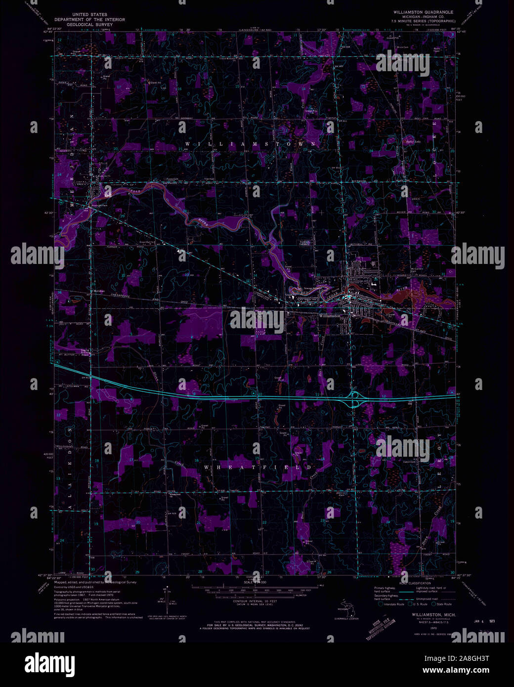 Williamston map hi-res stock photography and images - Alamy