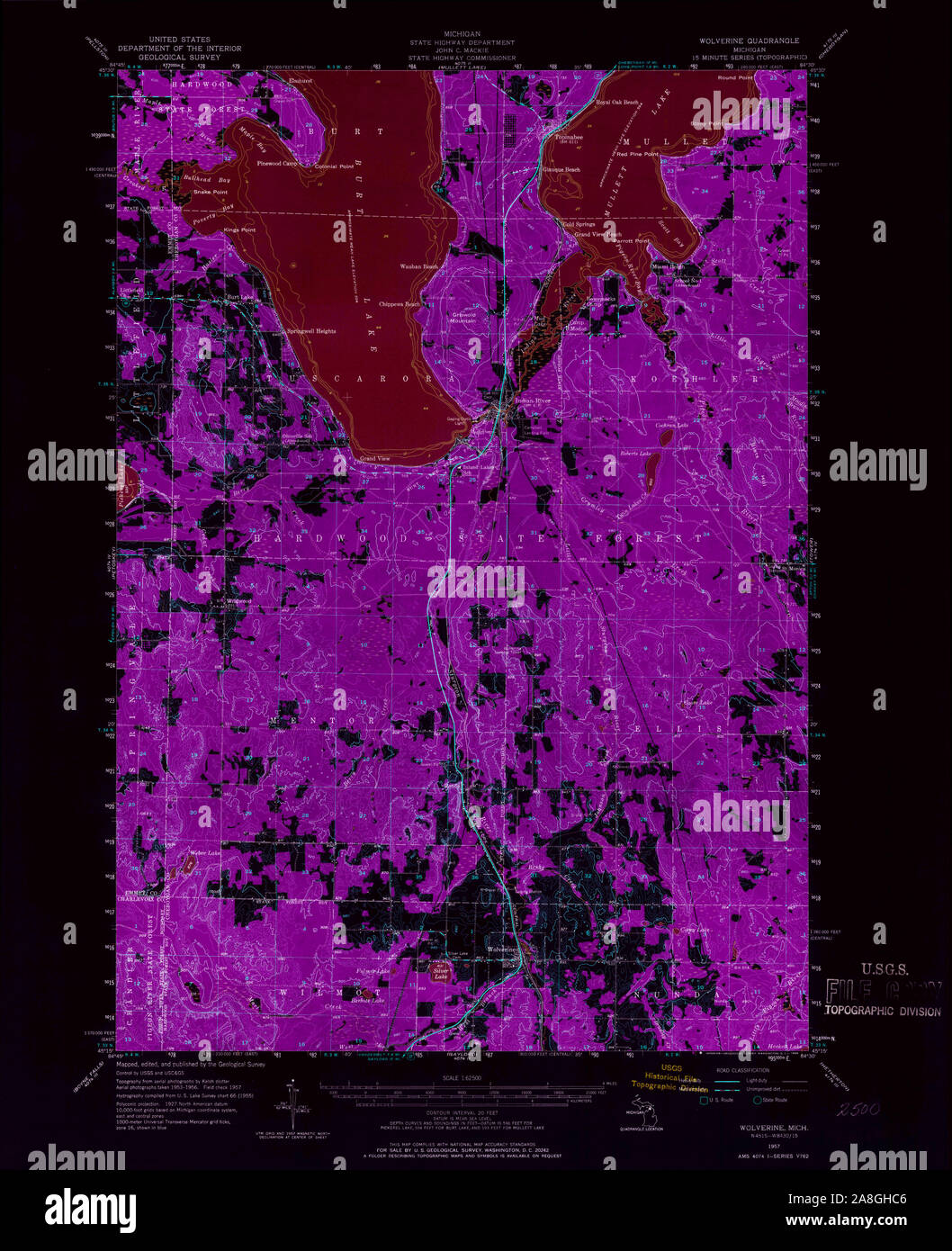 Wolverine map hi-res stock photography and images - Alamy