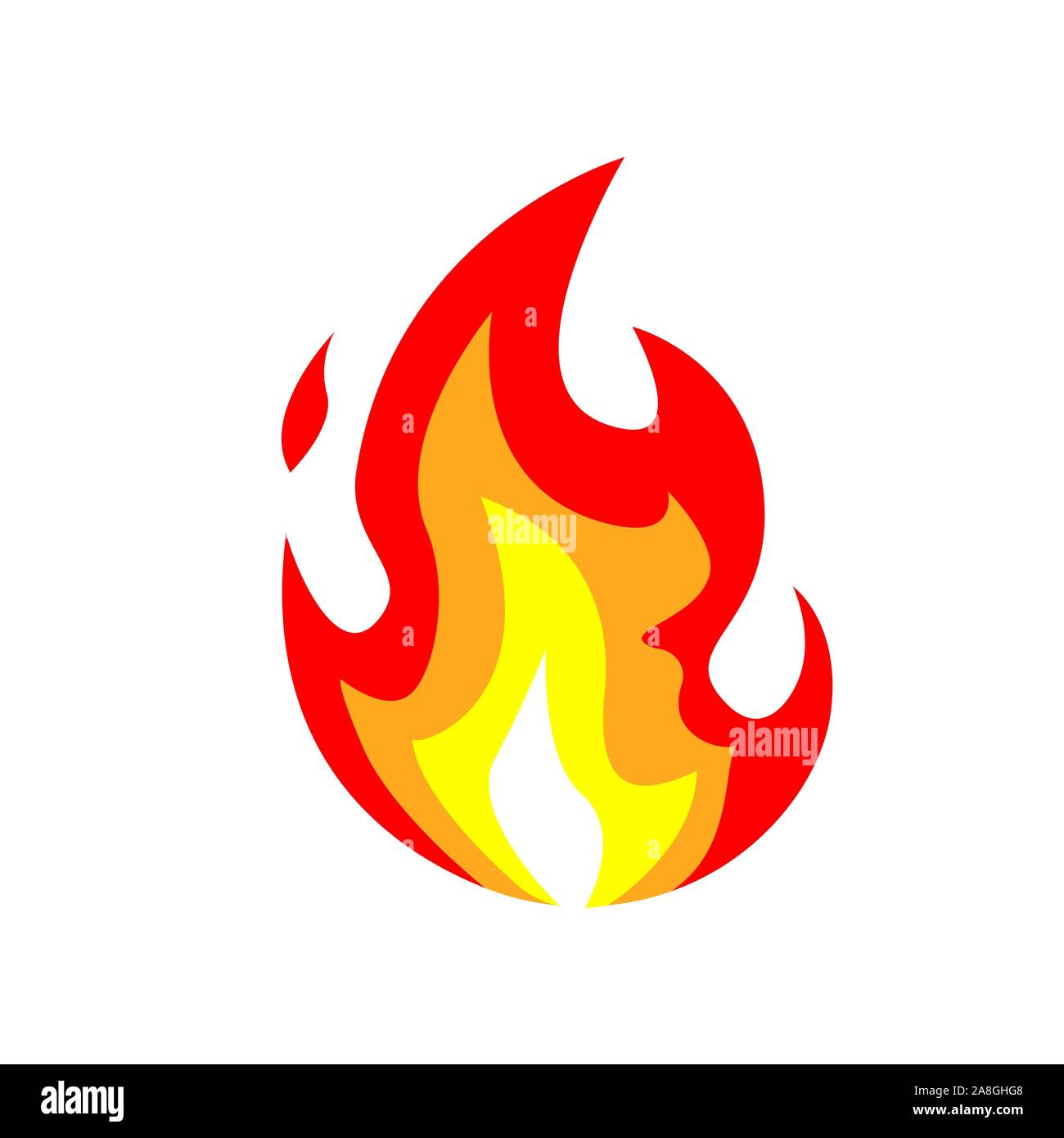 Fire small flame vector symbol isolated on a white background Stock ...