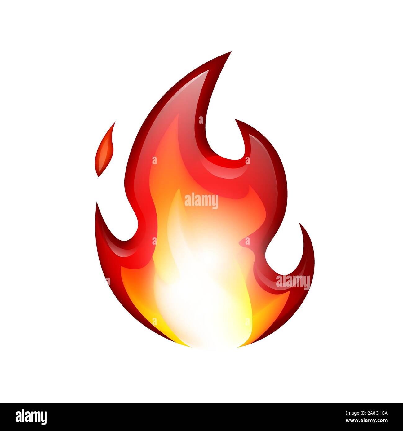 Fire small flame vector symbol isolated on a white background Stock ...