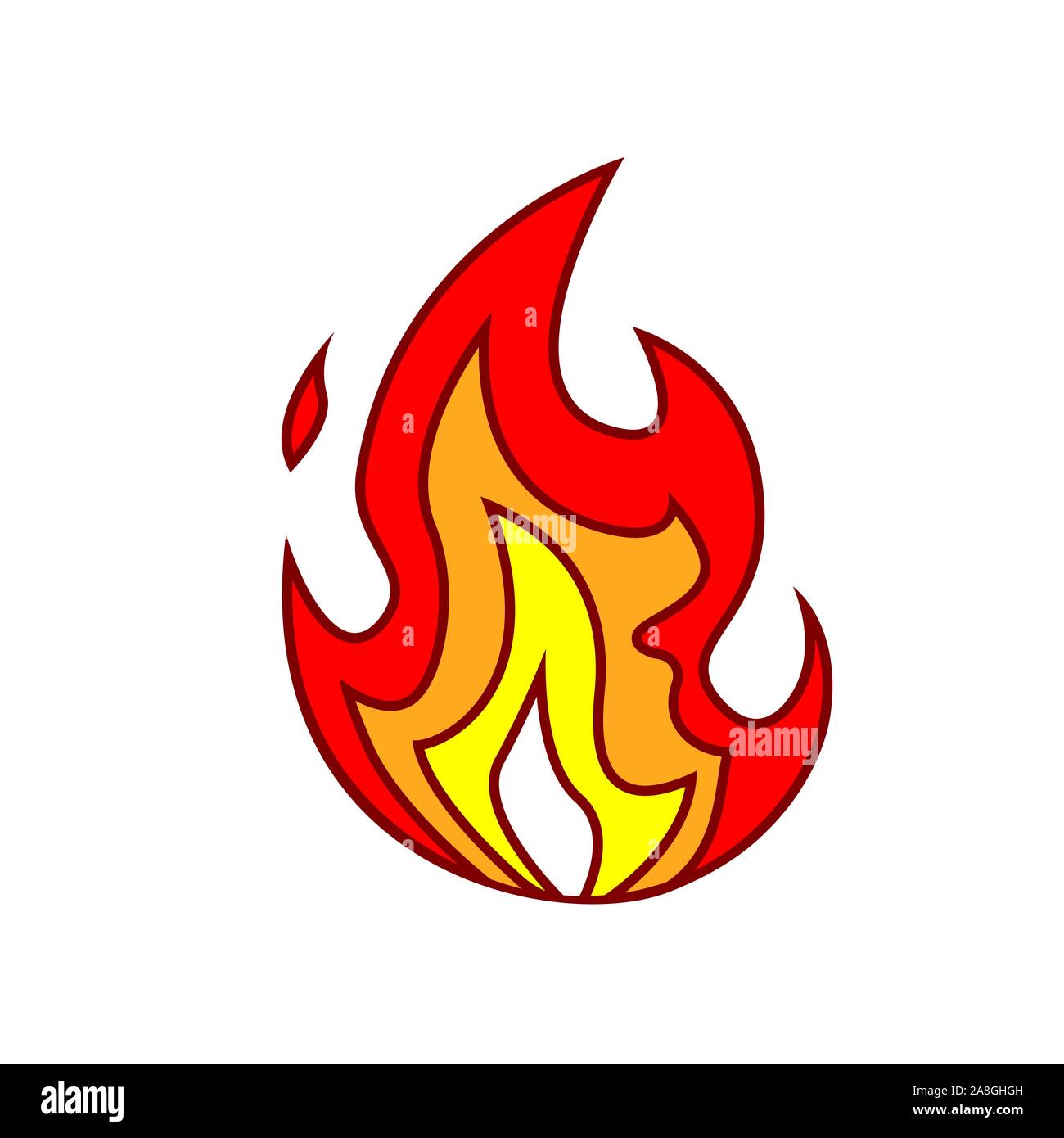Fire small flame vector symbol isolated on a white background Stock ...