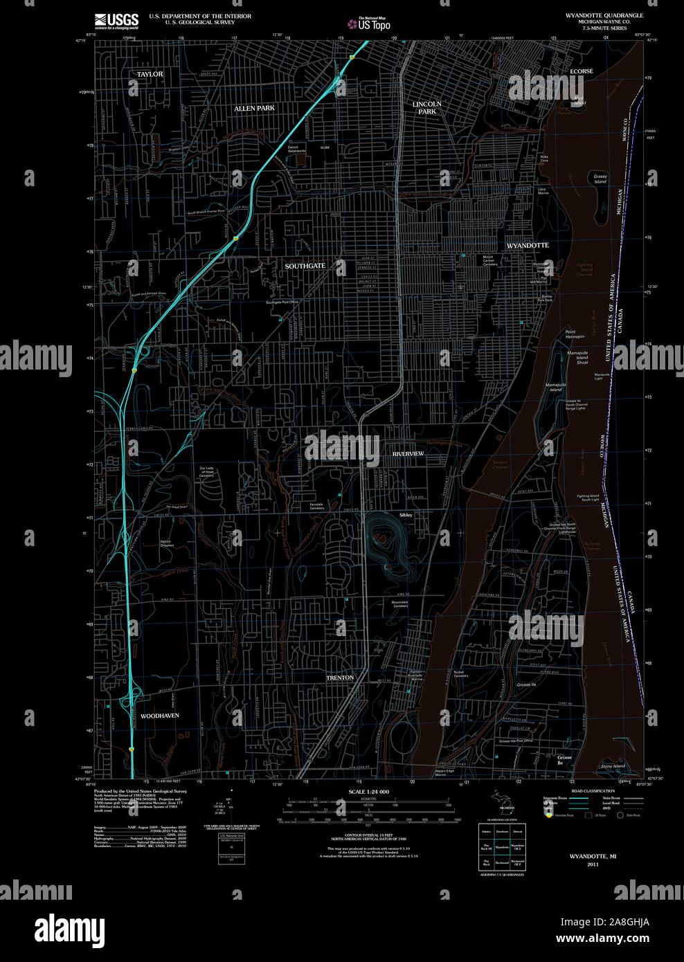 Wyandotte map hi-res stock photography and images - Alamy