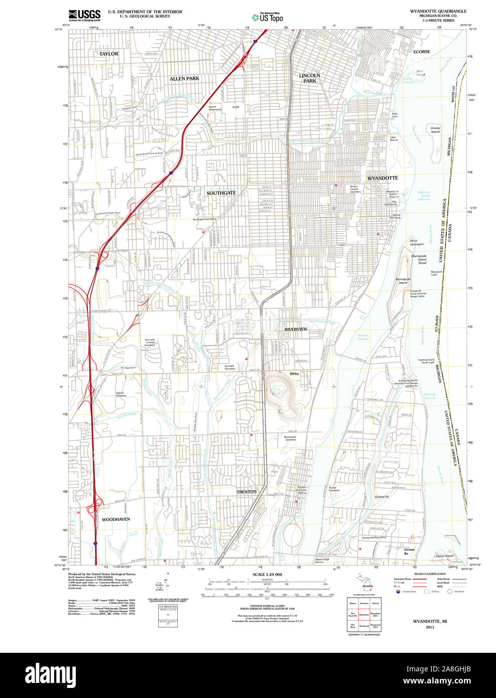 Wyandotte map hi-res stock photography and images - Alamy