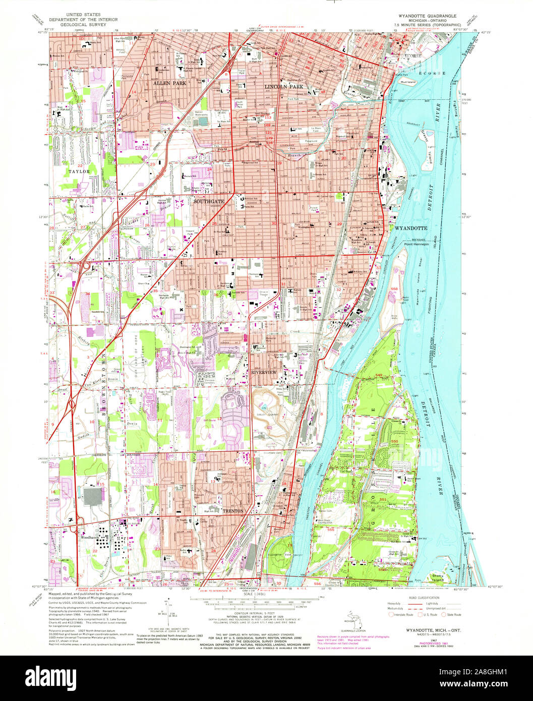 Wyandotte map hi-res stock photography and images - Alamy