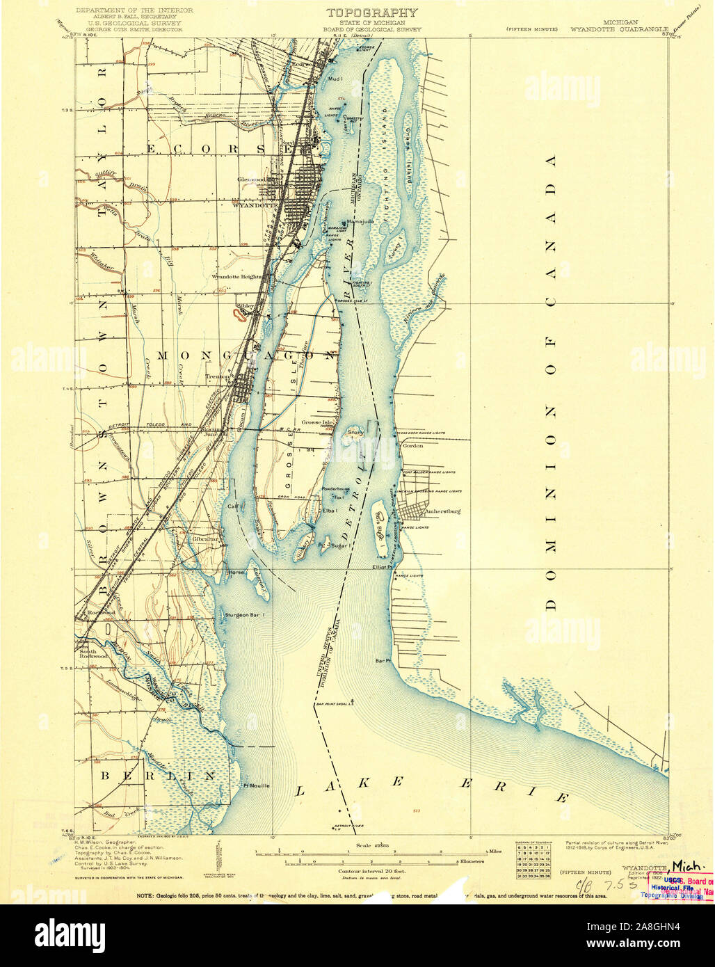 Wyandotte map hi-res stock photography and images - Alamy