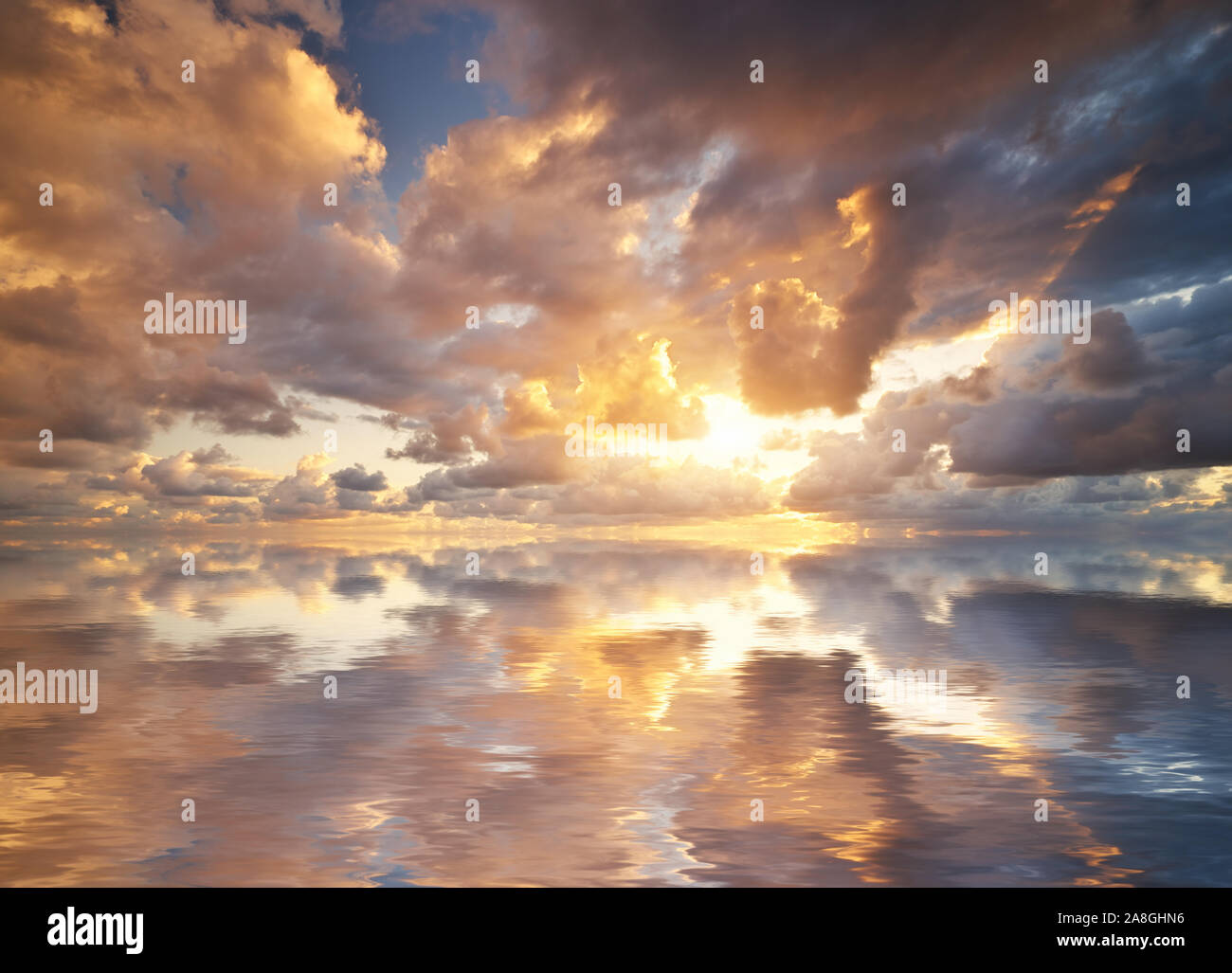 Sky background on sunset. Element of design Stock Photo - Alamy