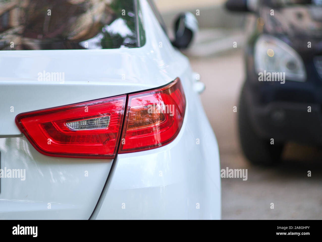 Car on road. Element of design Stock Photo - Alamy