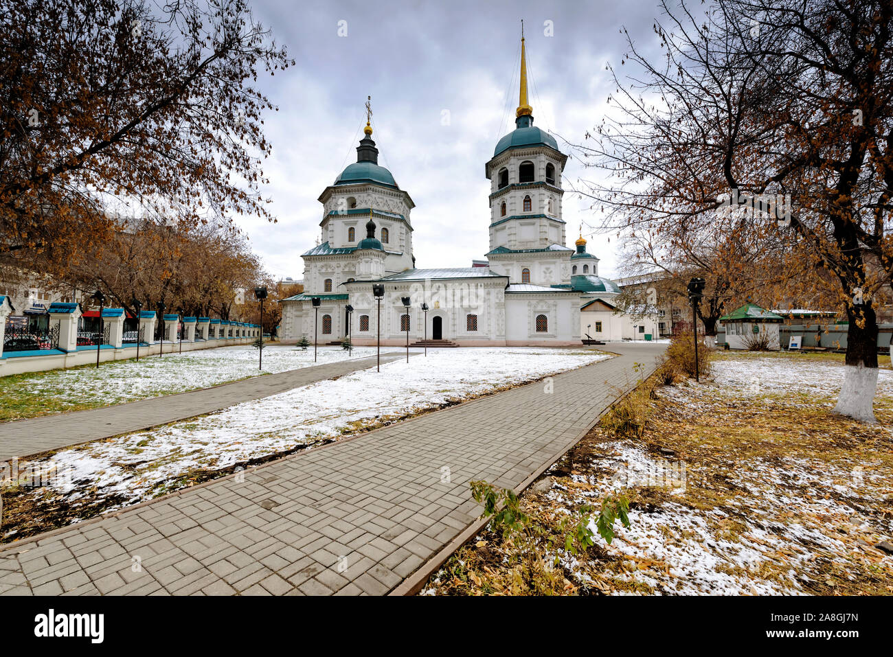Irkutsk, Russia, November, 6, 2019: Irkutsk, Holy Trinity Church in the ...