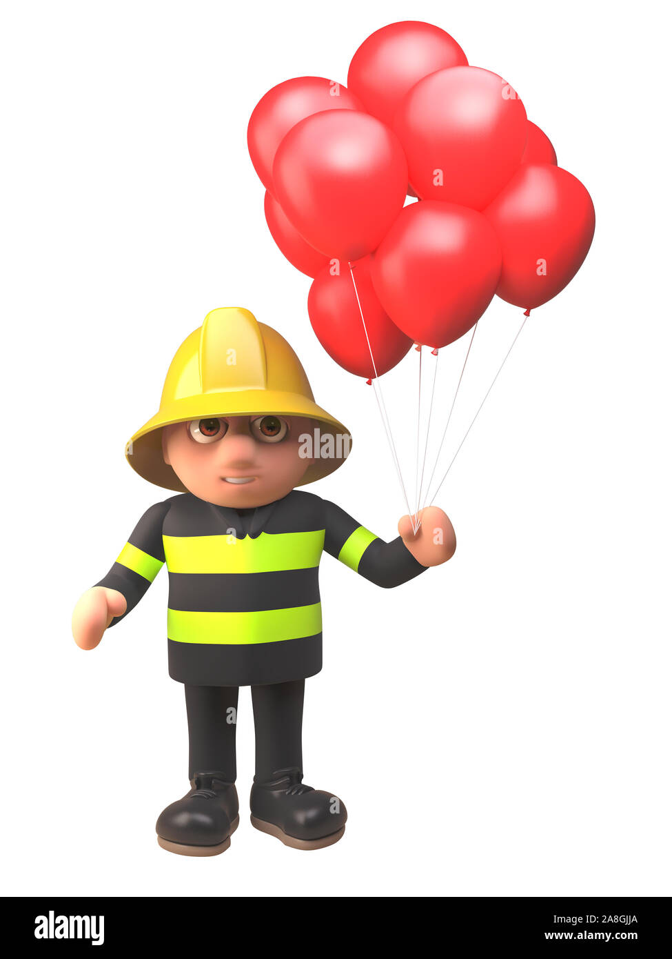 Cartoon firefighter hi-res stock photography and images - Alamy