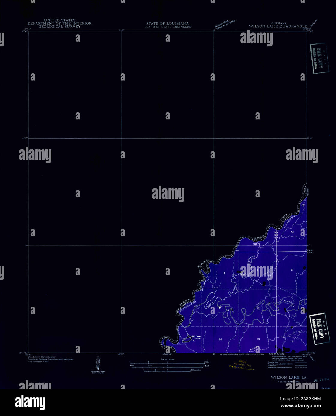 Map of lake wilson hi-res stock photography and images - Alamy