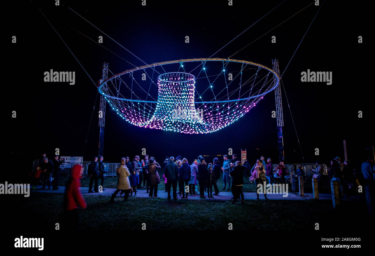 Parabolic Lightcloud an art installation on display in Crosby ...
