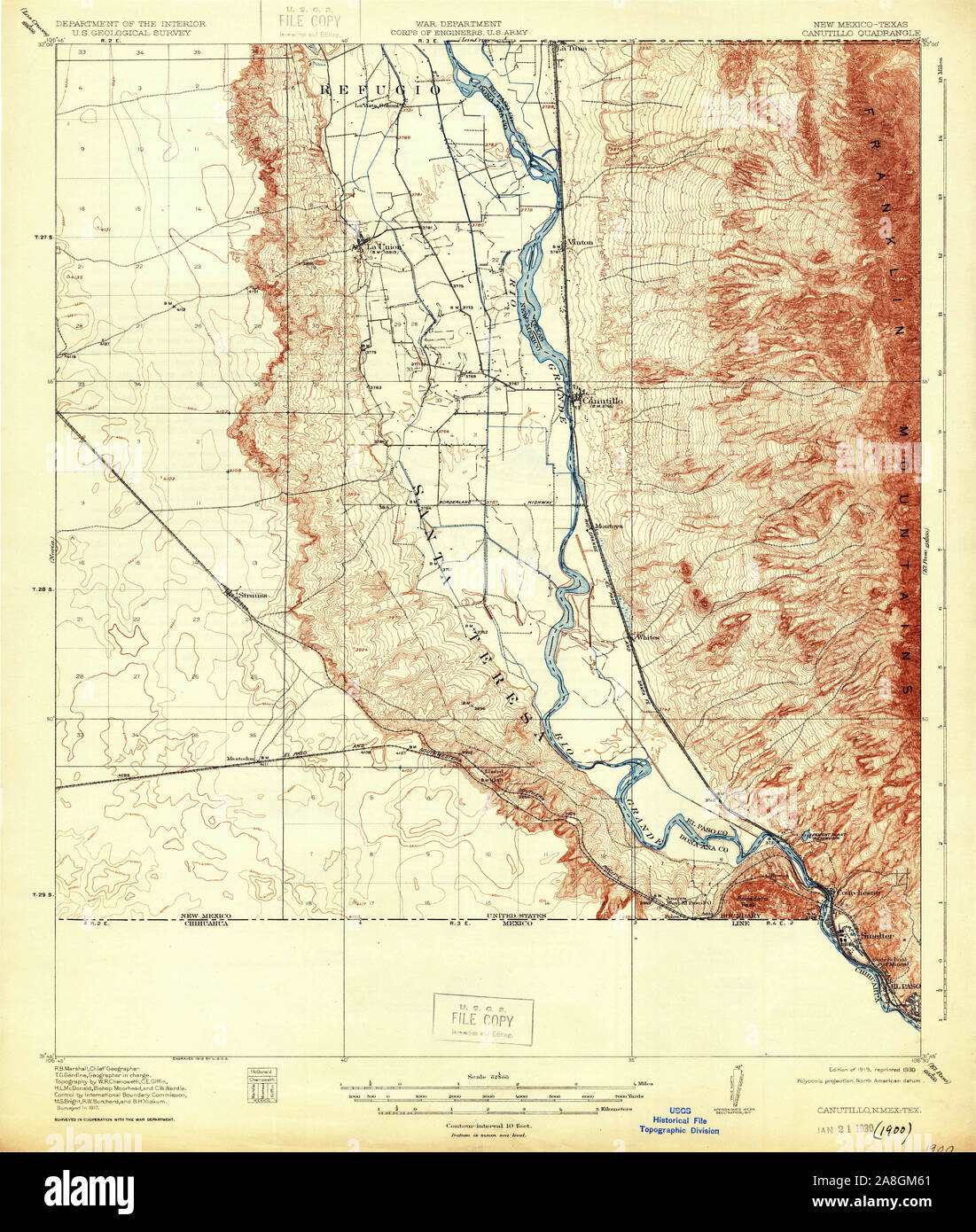 Canutillo map hi-res stock photography and images - Alamy