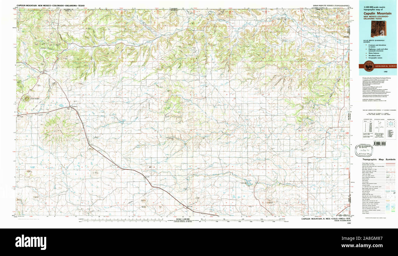 Capulin map hi-res stock photography and images - Alamy
