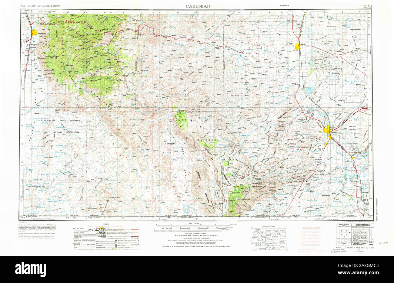 Map of carlsbad hi-res stock photography and images - Alamy