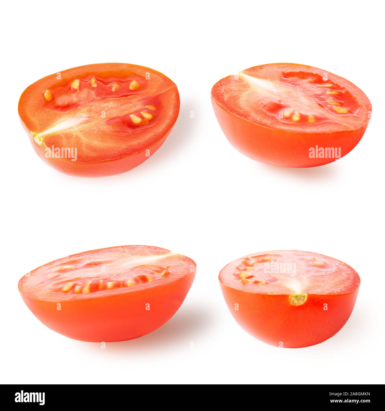 Fresh slice tomato isolated on white background Stock Photo - Alamy