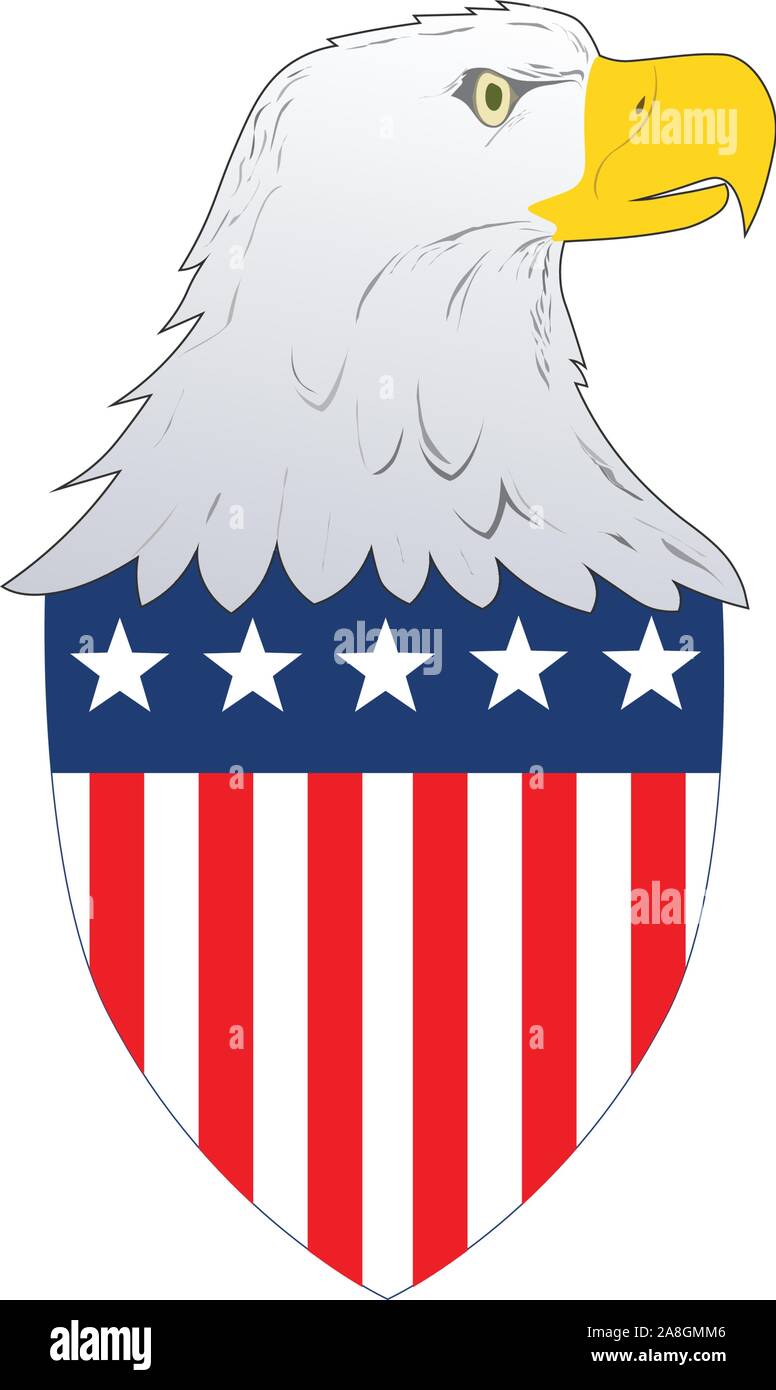 American Flag Shield Eagle