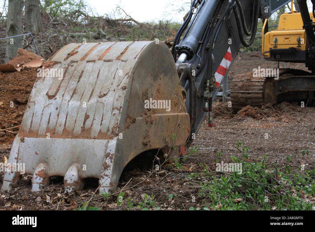 construction work on a street Stock Photo - Alamy