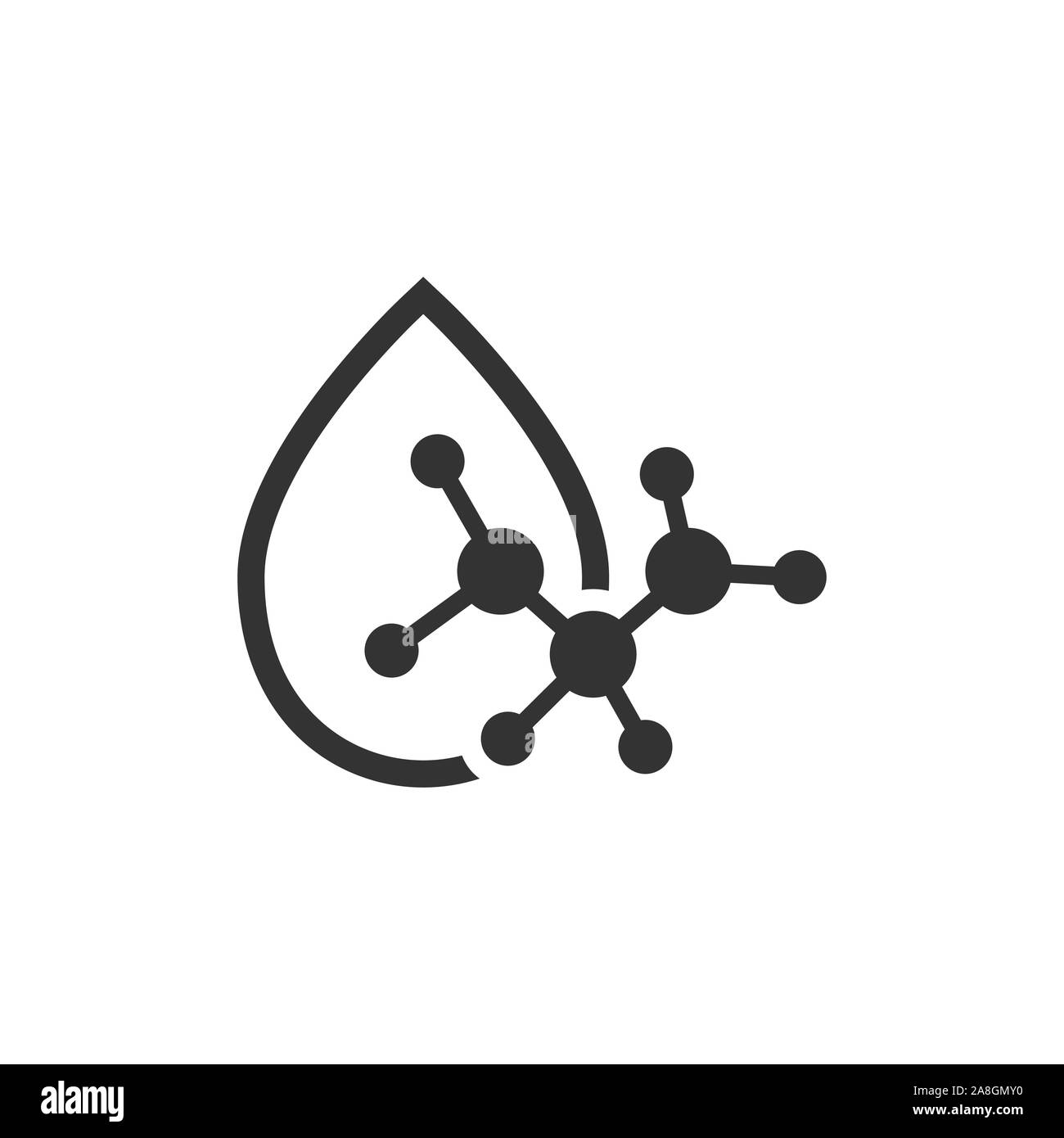 Acid molecule icon in flat style. Dna vector illustration on white ...