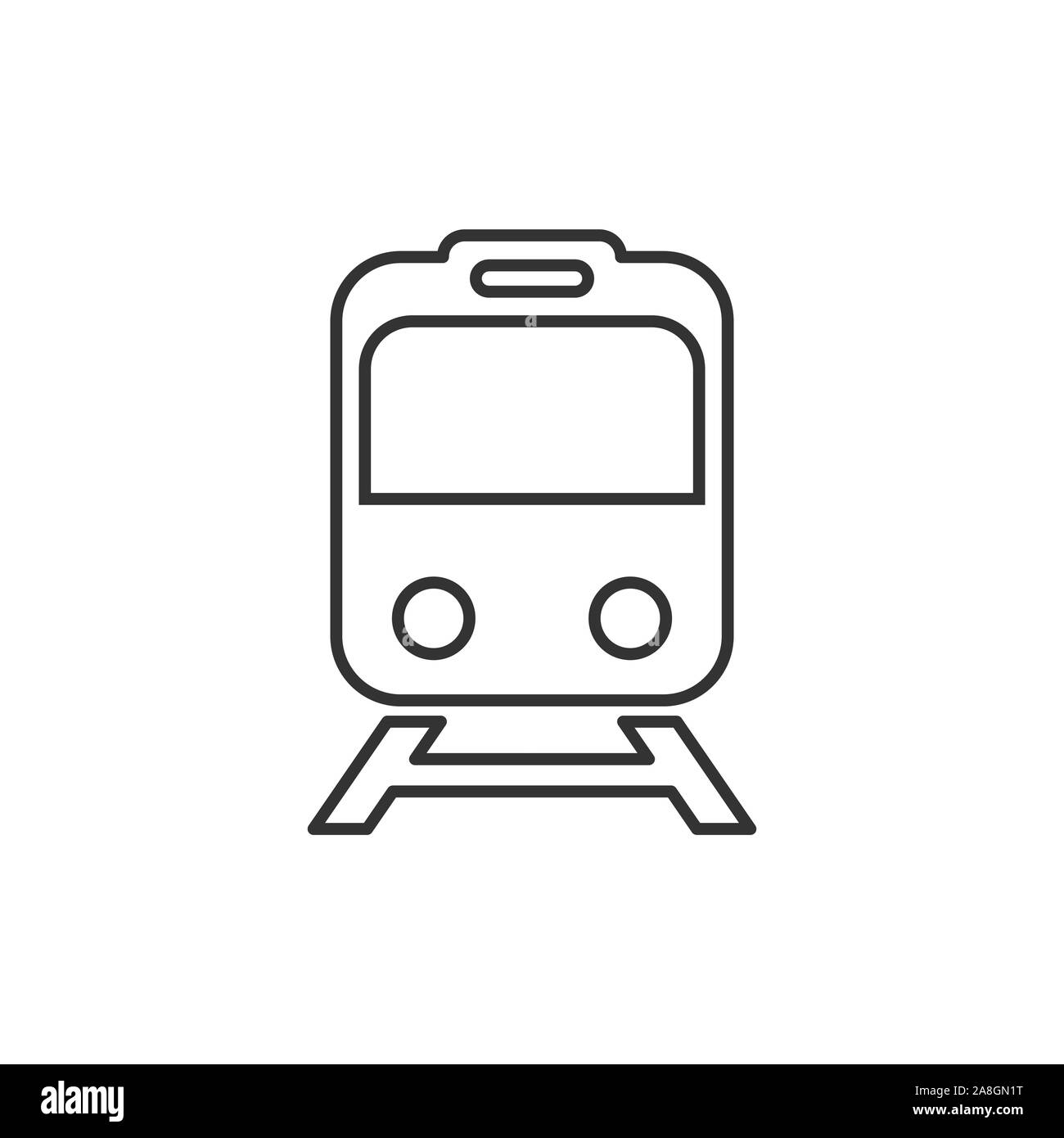 Metro icon in flat style. Train subway vector illustration on white ...