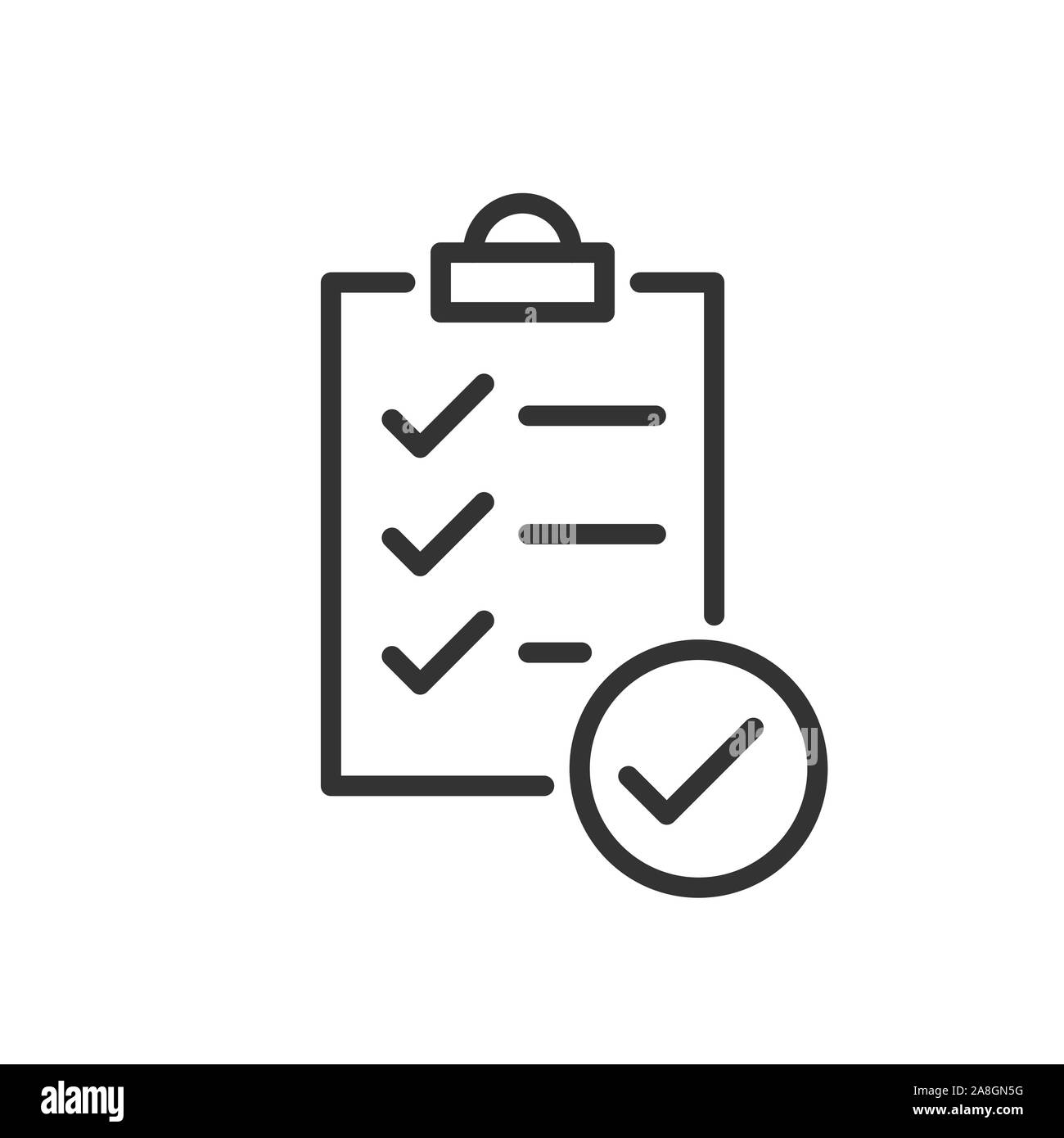 To do list icon in flat style. Document checklist vector illustration ...