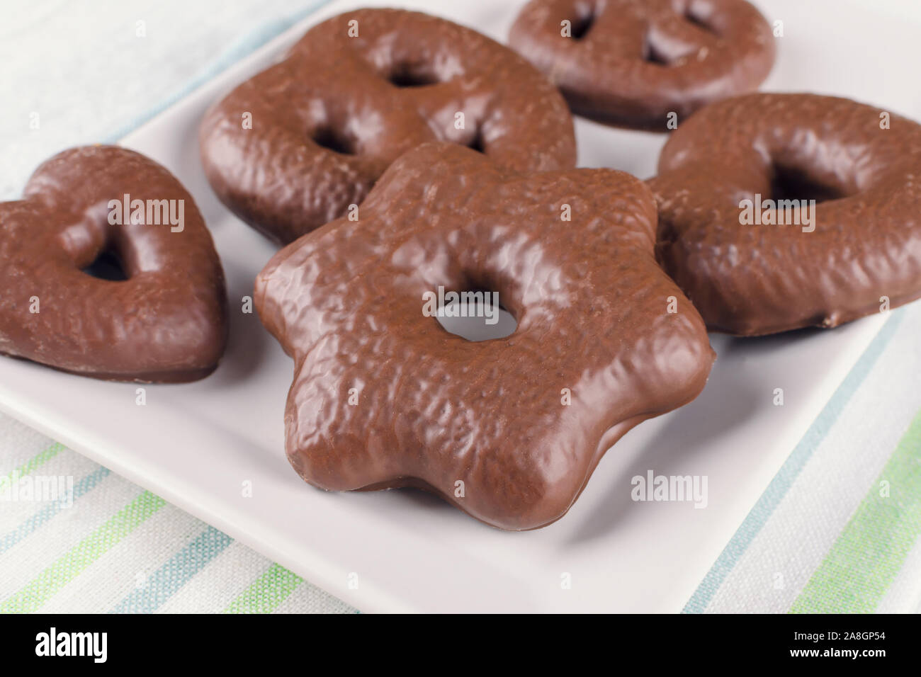 traditional german christmas chocolate gingerbread lebkuchen on the ...
