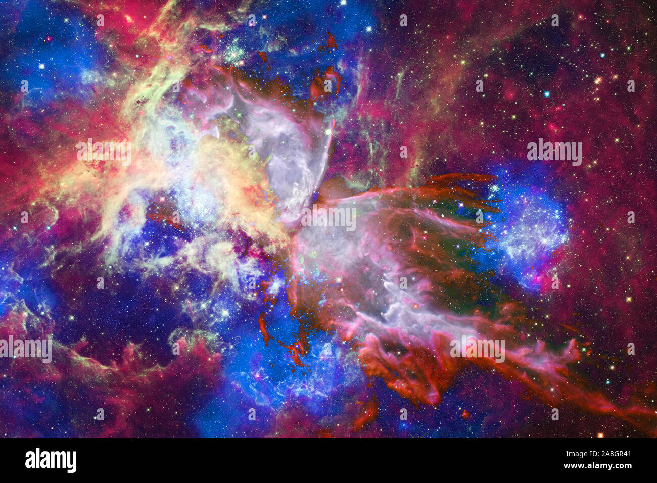 Nebula, starfield, cluster of stars in outer space. Beauty of endless ...