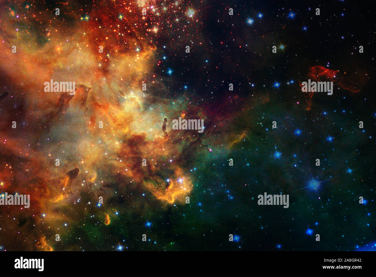 Beauty of endless cosmos. Science fiction wallpaper. Elements of this ...