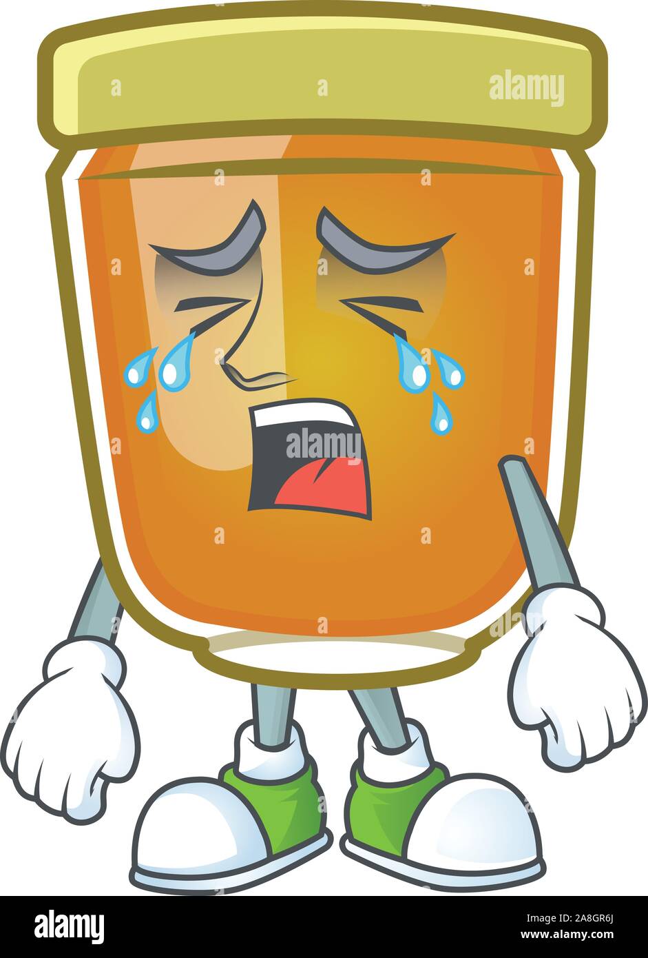 Sweet honey in the character mascot crying Stock Vector Image & Art - Alamy