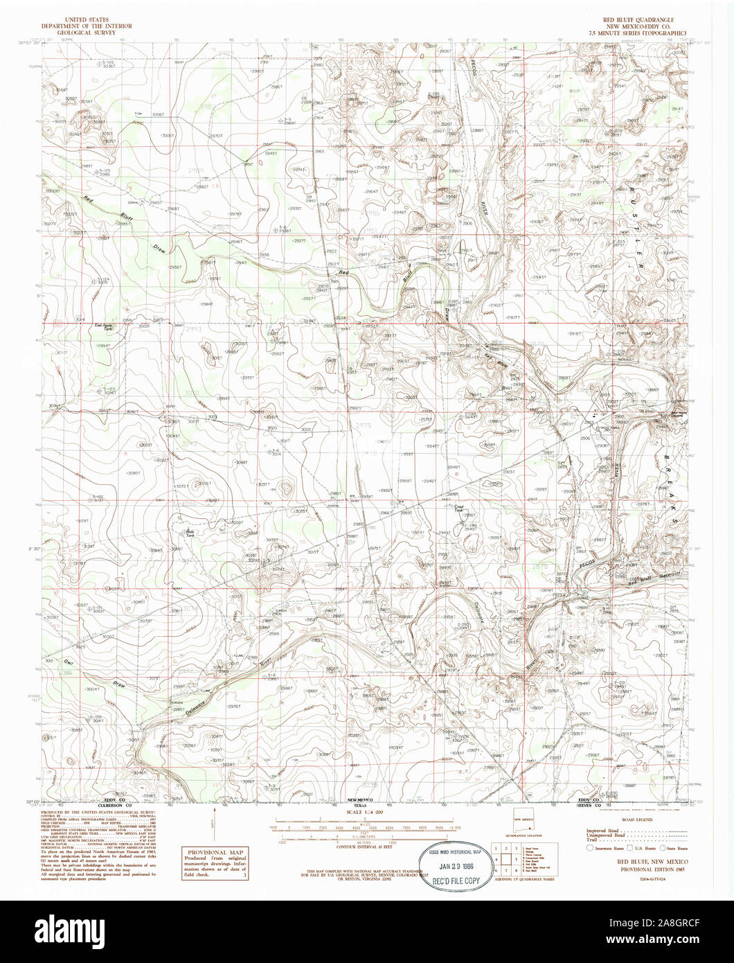 Map of red bluff hi-res stock photography and images - Alamy
