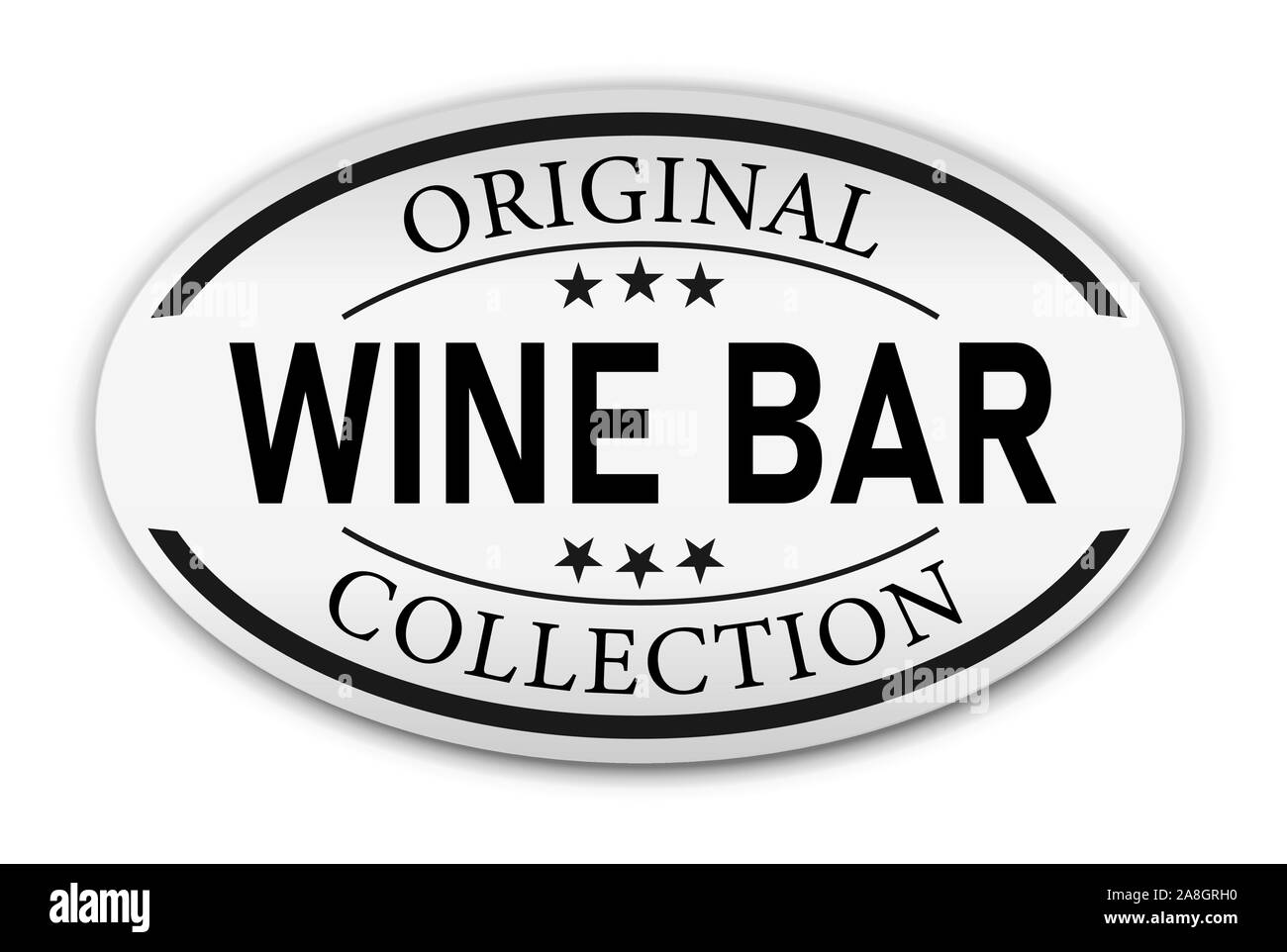 Wine bar logo design paper badge. Typography concept for vineyard and ...