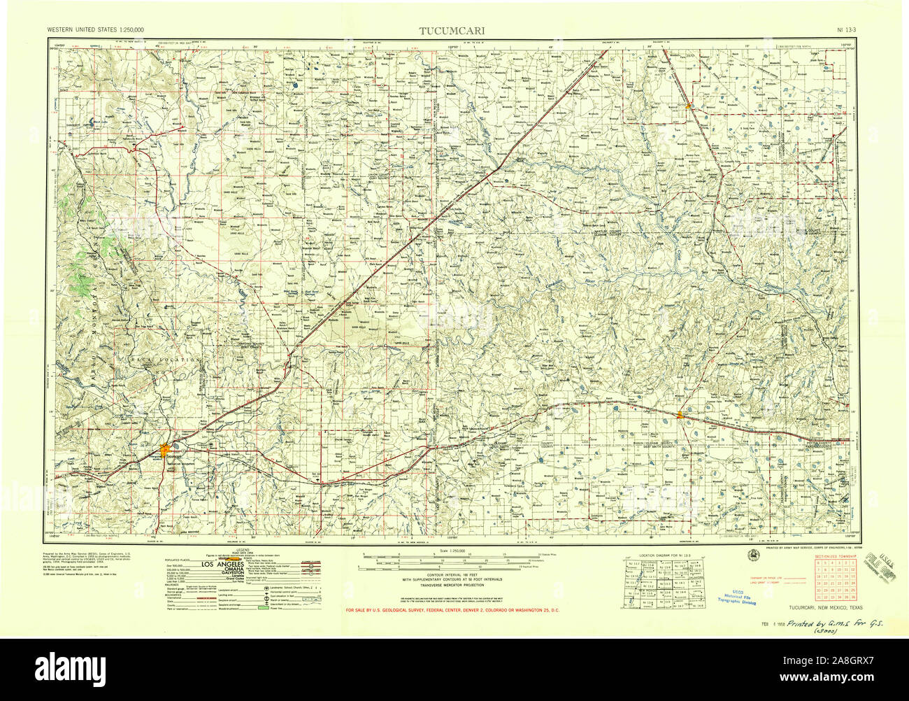 Tucumcari map hi-res stock photography and images - Alamy