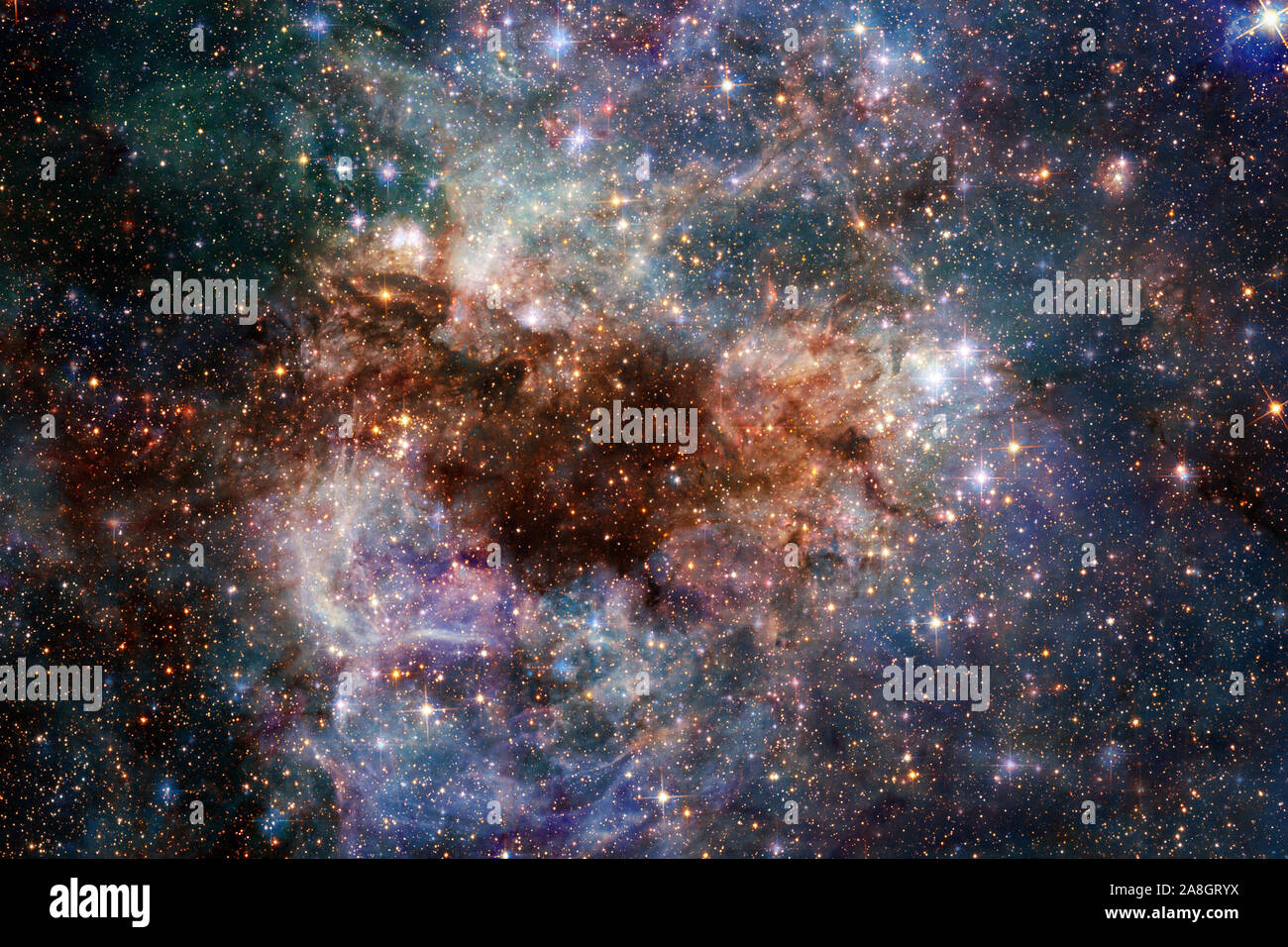 Nebula in outer space. Gas and dust clouds. Elements of this image ...